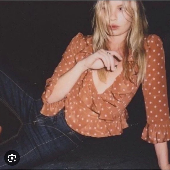 Realisation Par | Tops | Realisation Par Cher Top Rust Polka Dot | Poshmark